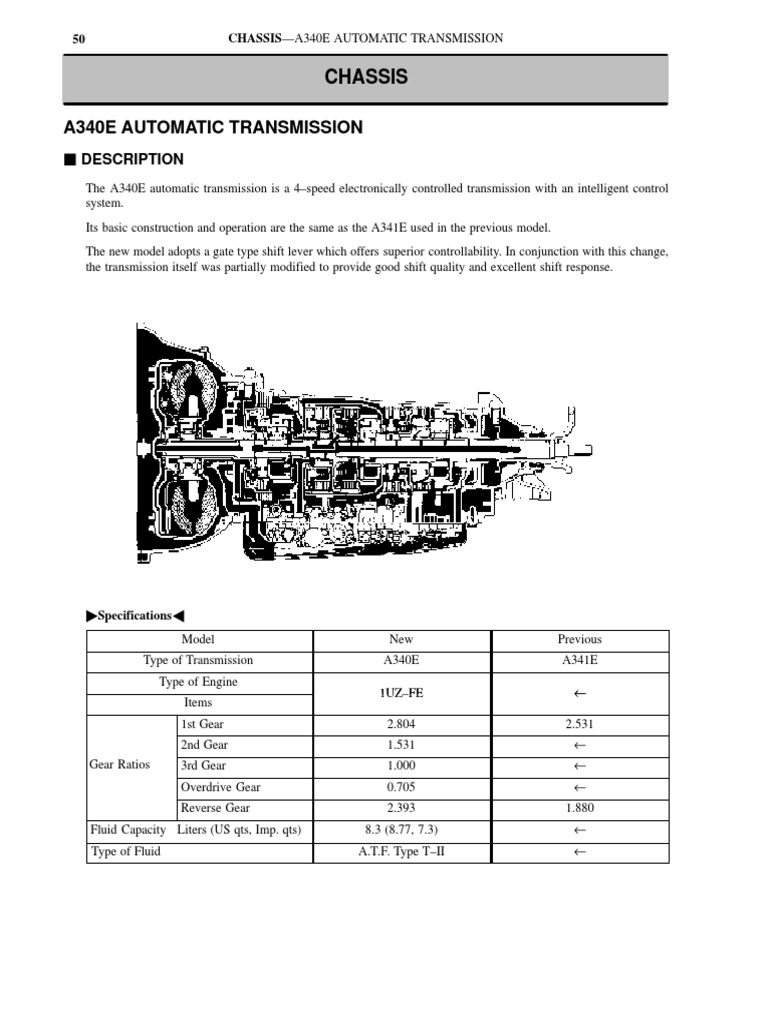 A340E Automatic Transmission: Chassis | PDF | Automatic Transmission ...