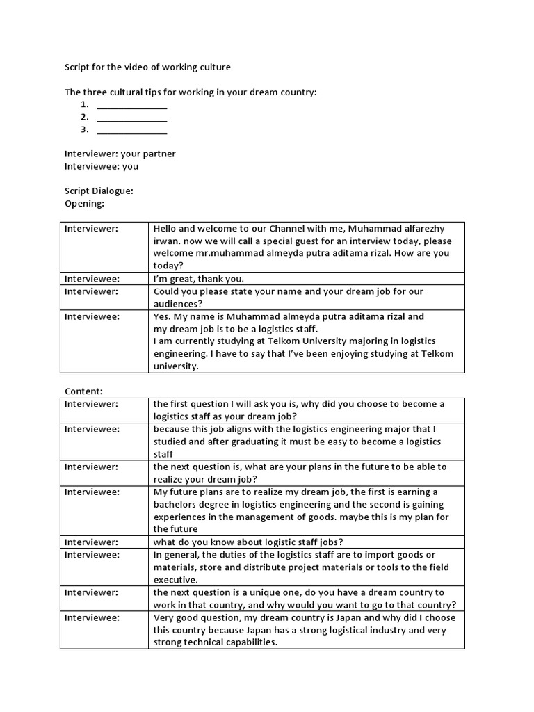 Script English Interview | PDF | Science | Engineering