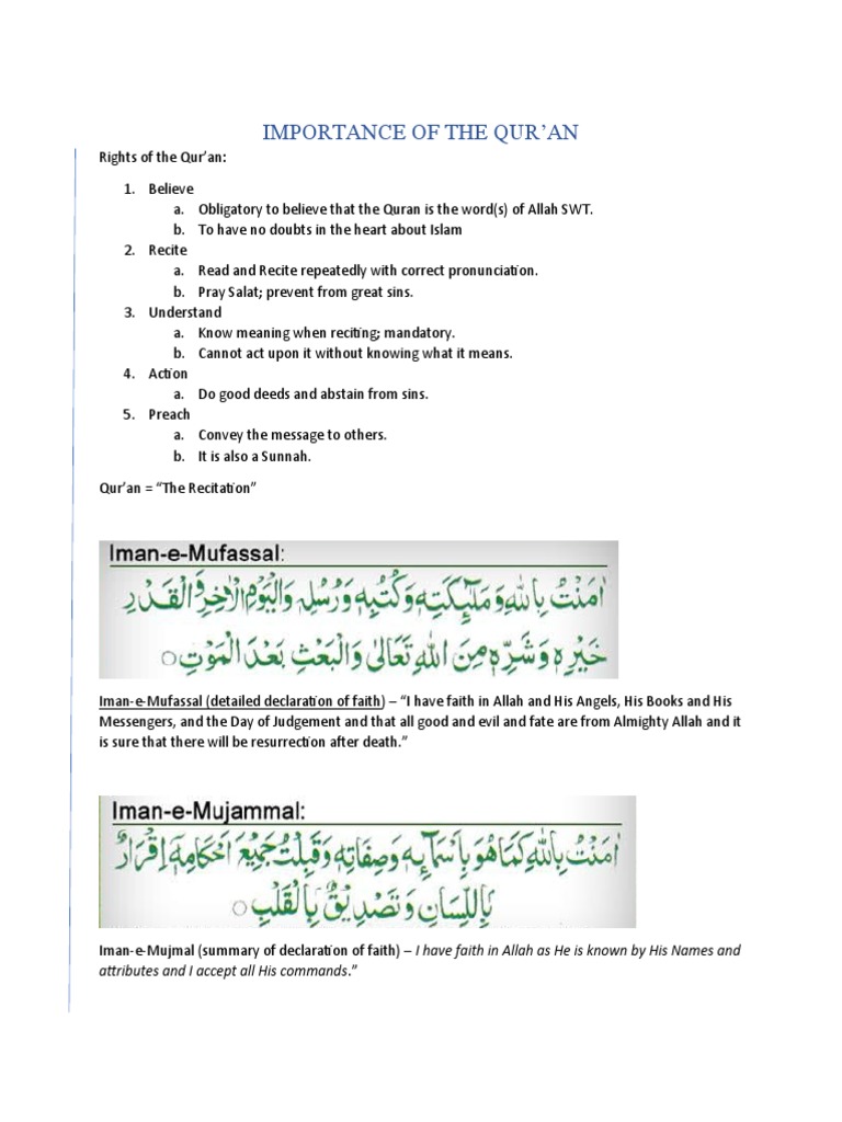 Islamiat/ Islamic Notes | PDF | Prophets And Messengers In Islam | Quran