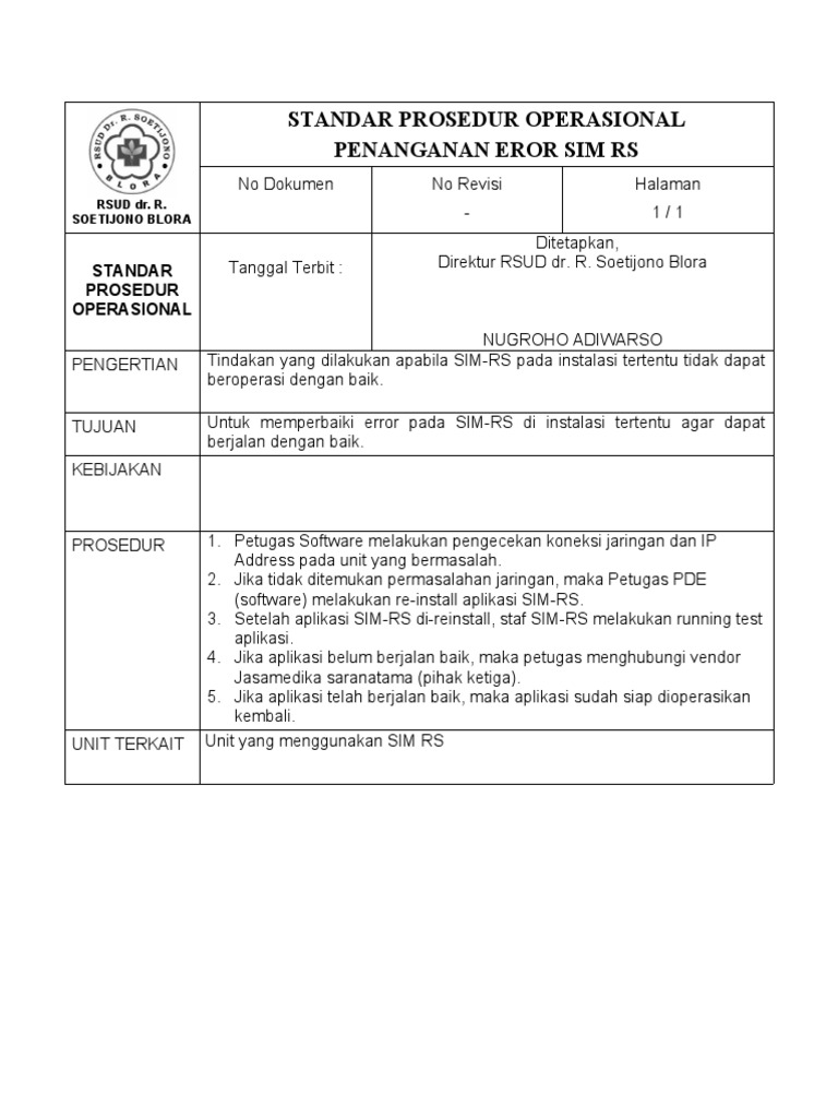 SOP Error Sim Rs | PDF