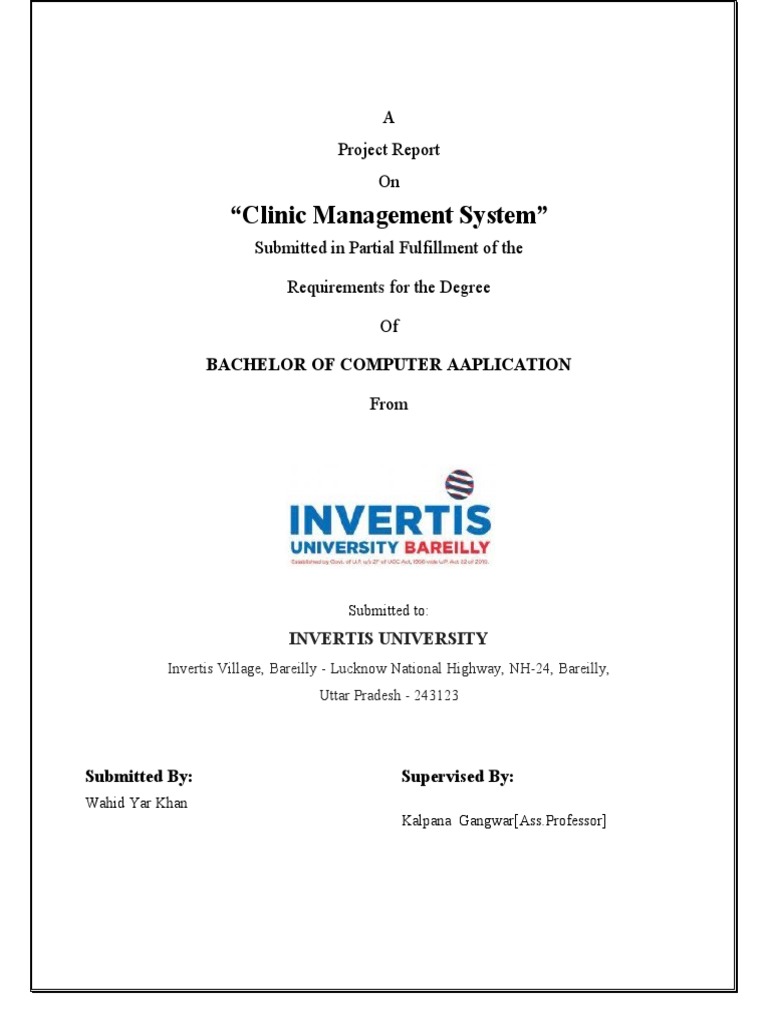 Clinic Management System Report File Pdf Feasibility Study