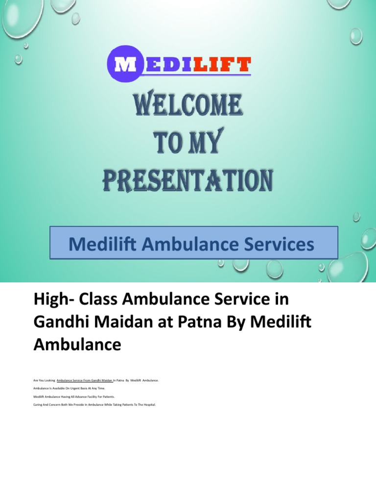 Medilift Ambulance Services in Patna | PDF