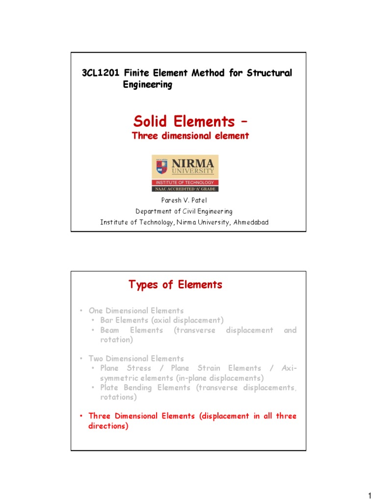 3D Solid Element FEM | PDF | Classical Mechanics | Mathematical Objects