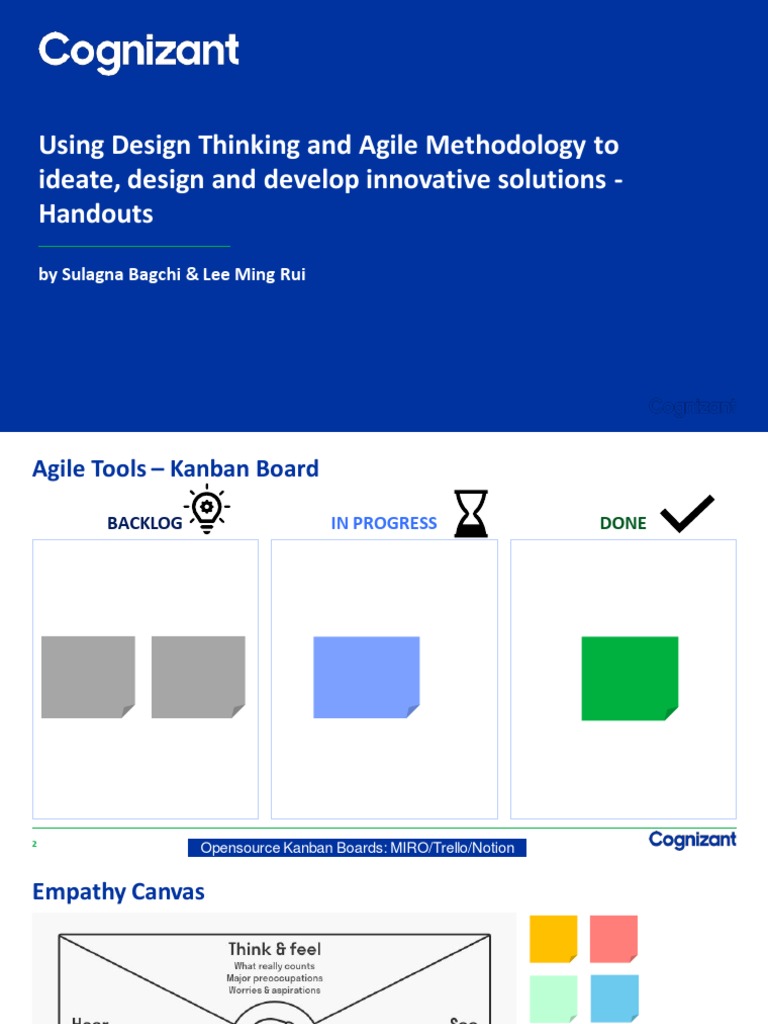 Using Design Thinking and Agile Methodology To Ideate, Design and ...