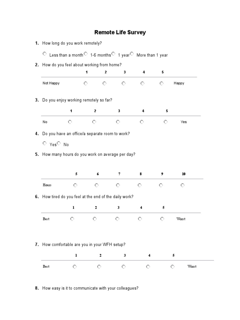 Insights from Remote Work Survey | PDF