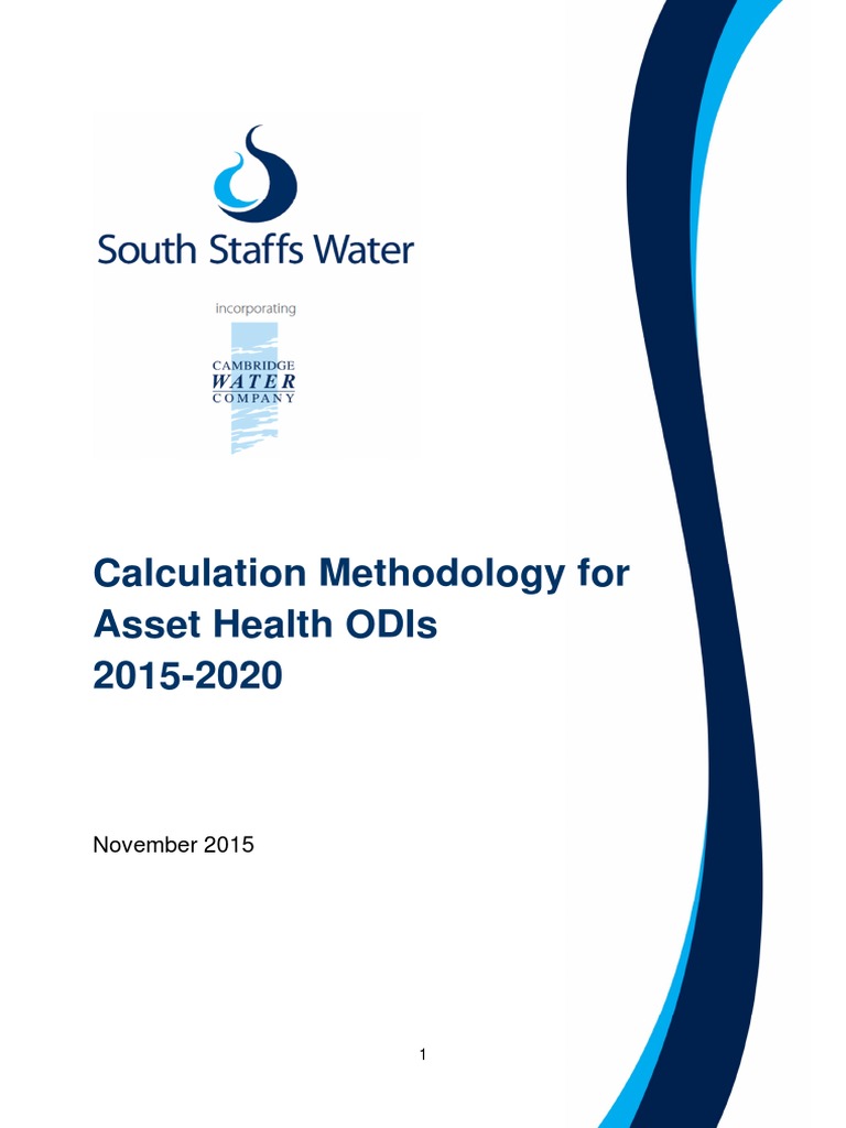 Asset Health ODI Methodology 2015-2020 | PDF | Water Treatment | Reservoir