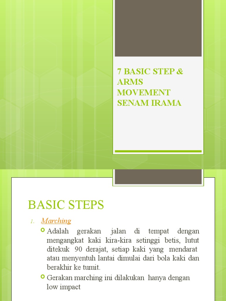 7 Basic Step & Arms Movement Senam Irama | PDF