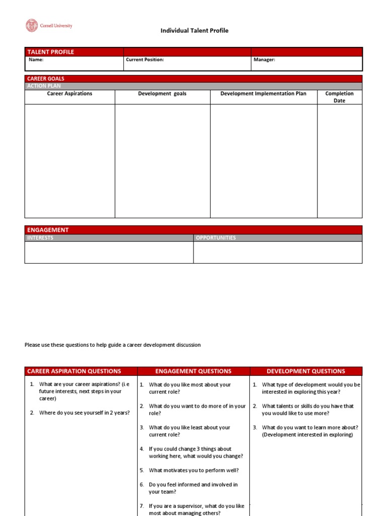 Individual Talent Profile Ax | PDF