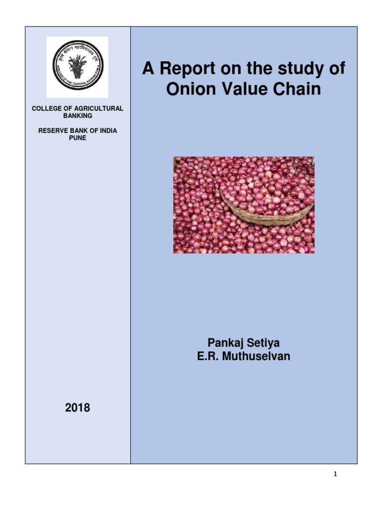 A Report On The Study of Onion Value Chain | PDF | Agriculture | Supply ...