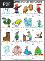 Christmas Vocabulary Esl Picture Dictionary Worksheets For Kids | PDF