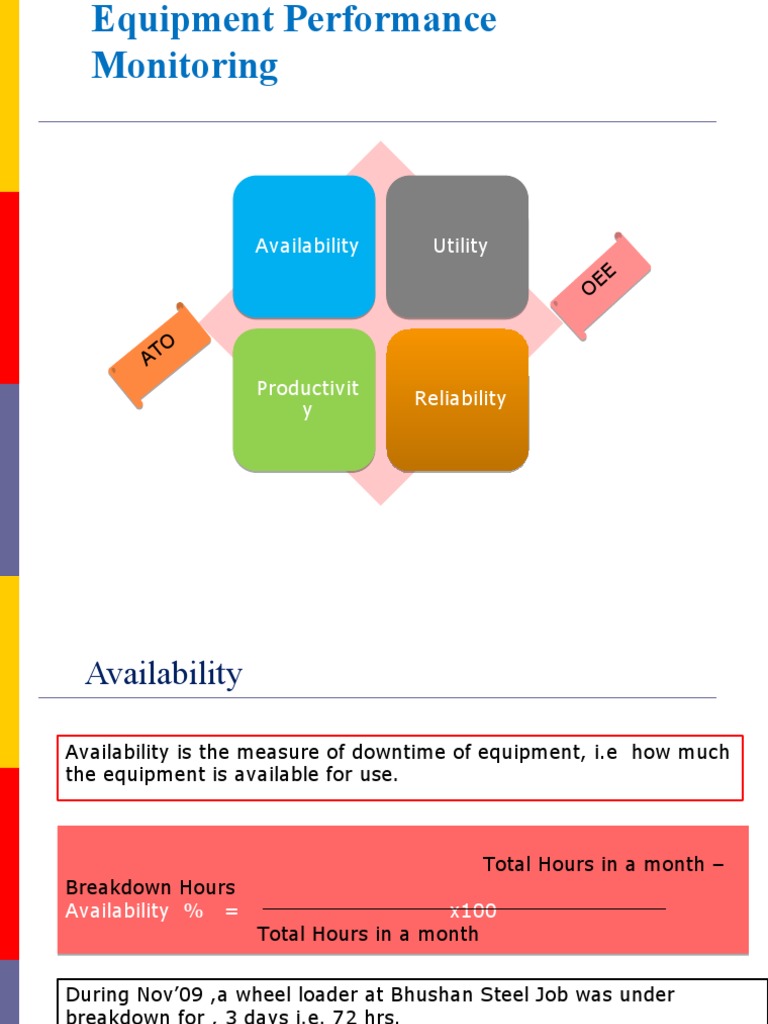 Equipment Performance Metrics Overview | PDF | Reliability Engineering ...