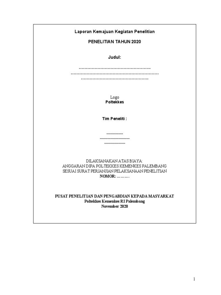 @3.laporan Kemajuan Tahun 2020 | PDF