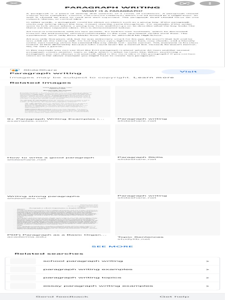 Writing A Paragraph Guide | PDF