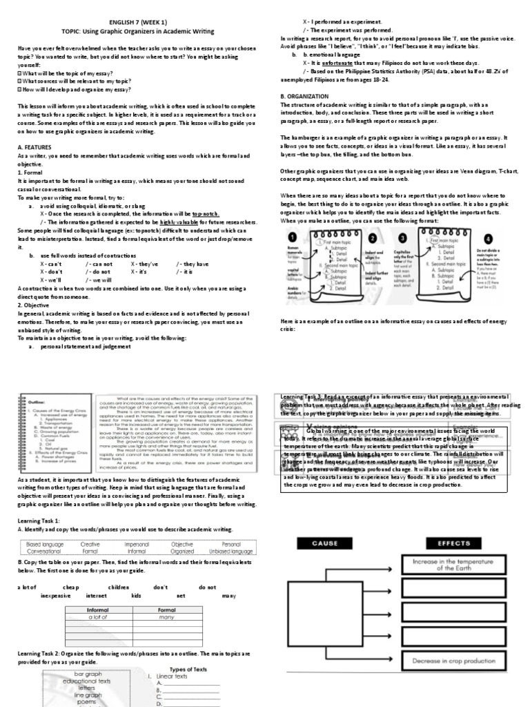English 7 q4 Week 1&2 Worksheet | PDF | Nonverbal Communication ...