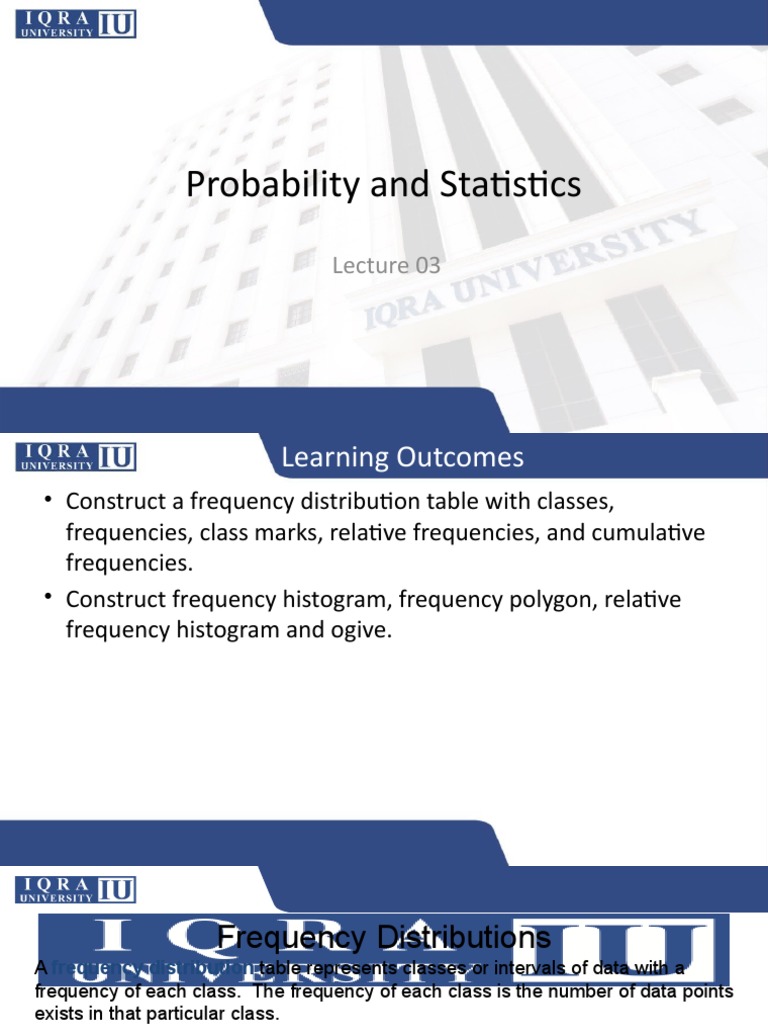 Probability and Statistics | PDF | Probability Distribution | Histogram