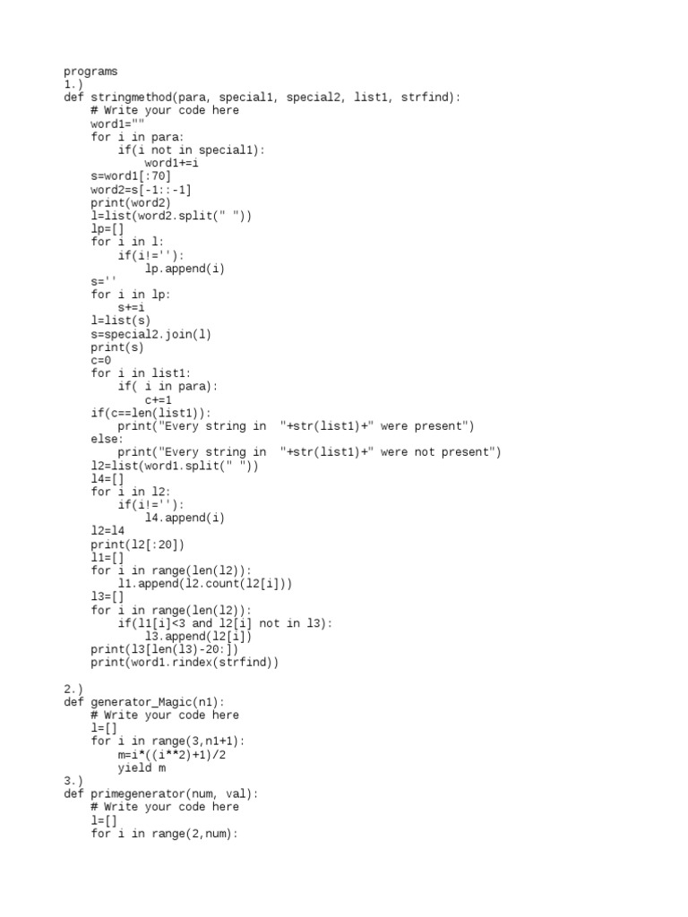 Python Funstinos and OOPS | PDF | Workweek And Weekend | Computer Programming