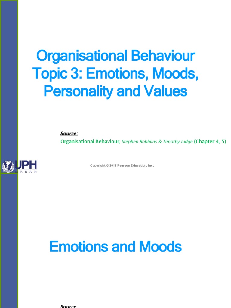 OB - Topic3 - Emotions Moods Personality and Values | PDF | Mood ...