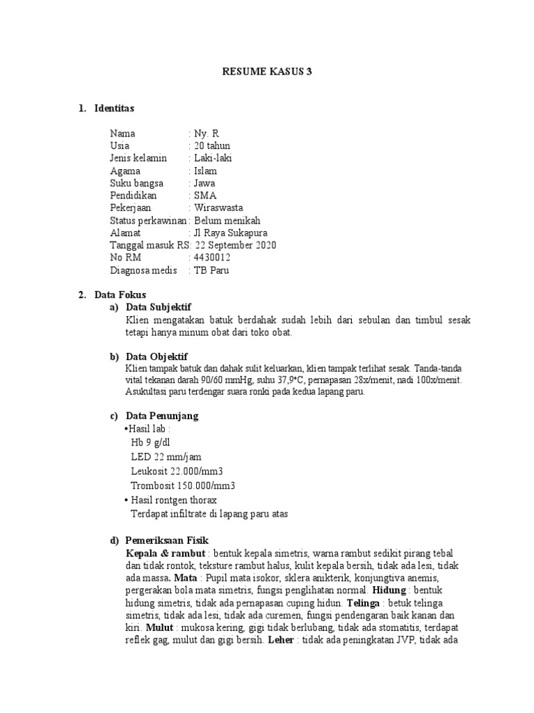 Resume TB Paru | PDF