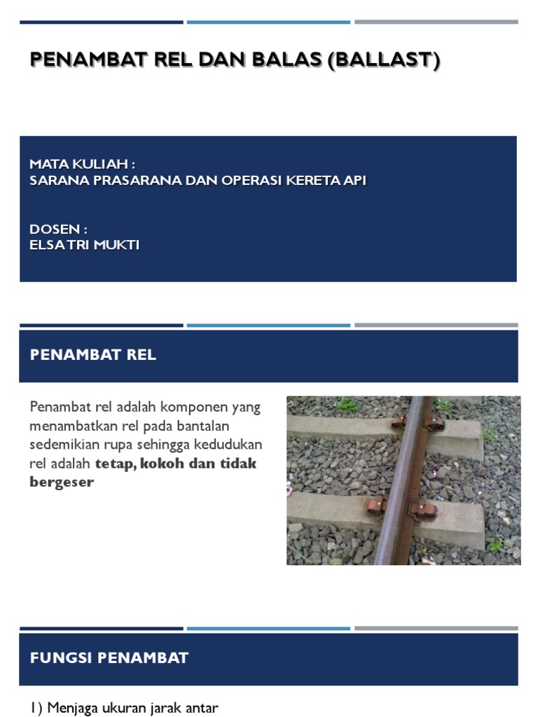 Penambat Rel Dan Balas | PDF