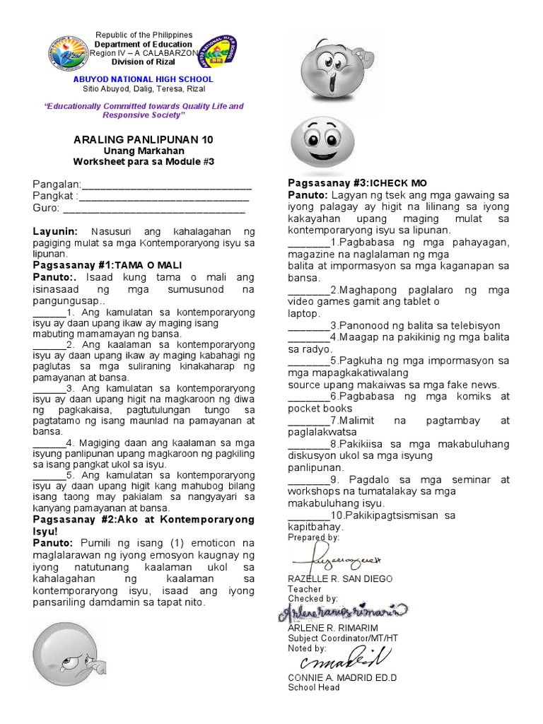 g10 AP Intervention Activities Sandiego q1w3 | PDF