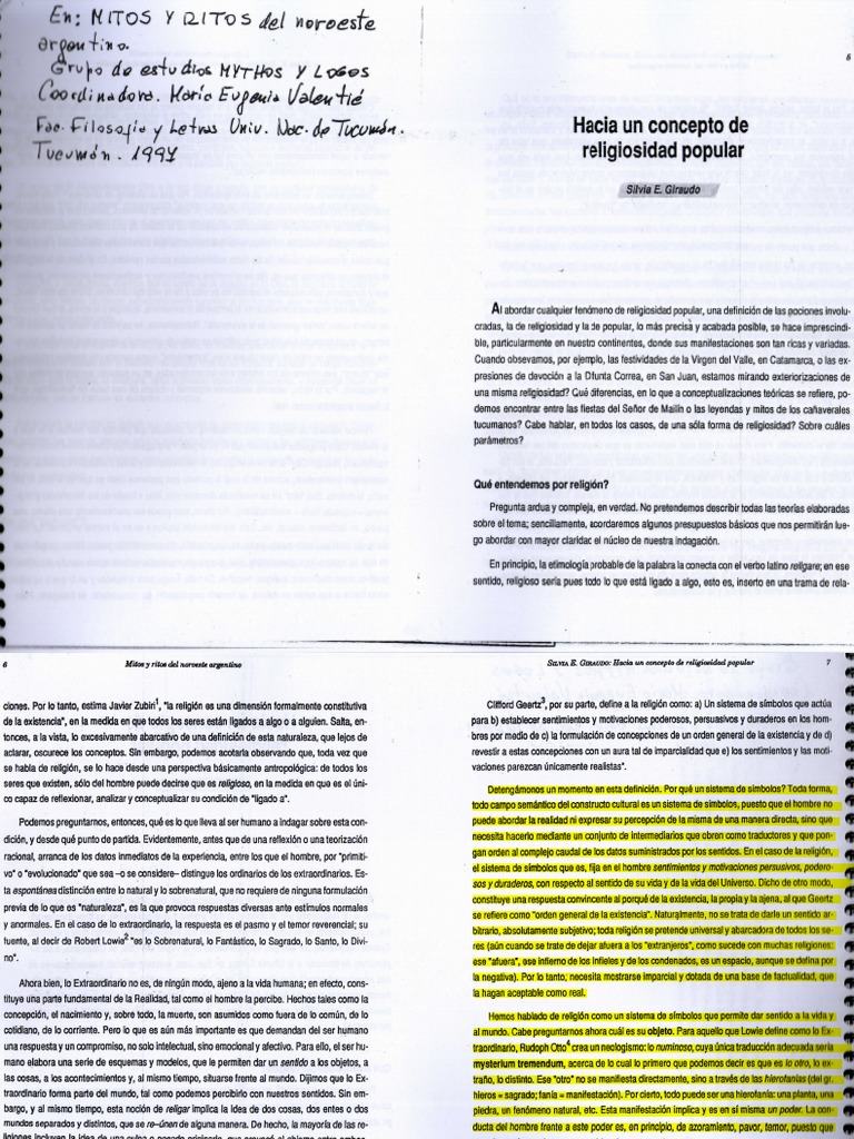 Concepto de Religiosidad Popular | PDF | Los símbolos | Existencia