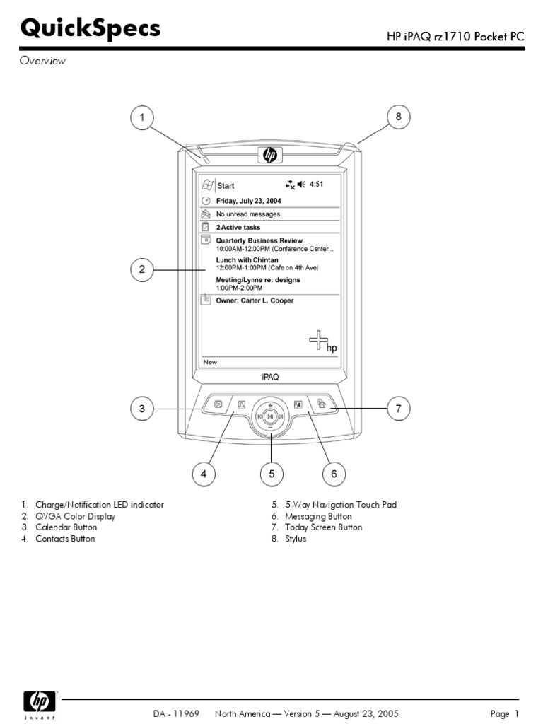 HP iPAQ rz1710 | PDF | Personal Computers | Consumer Electronics