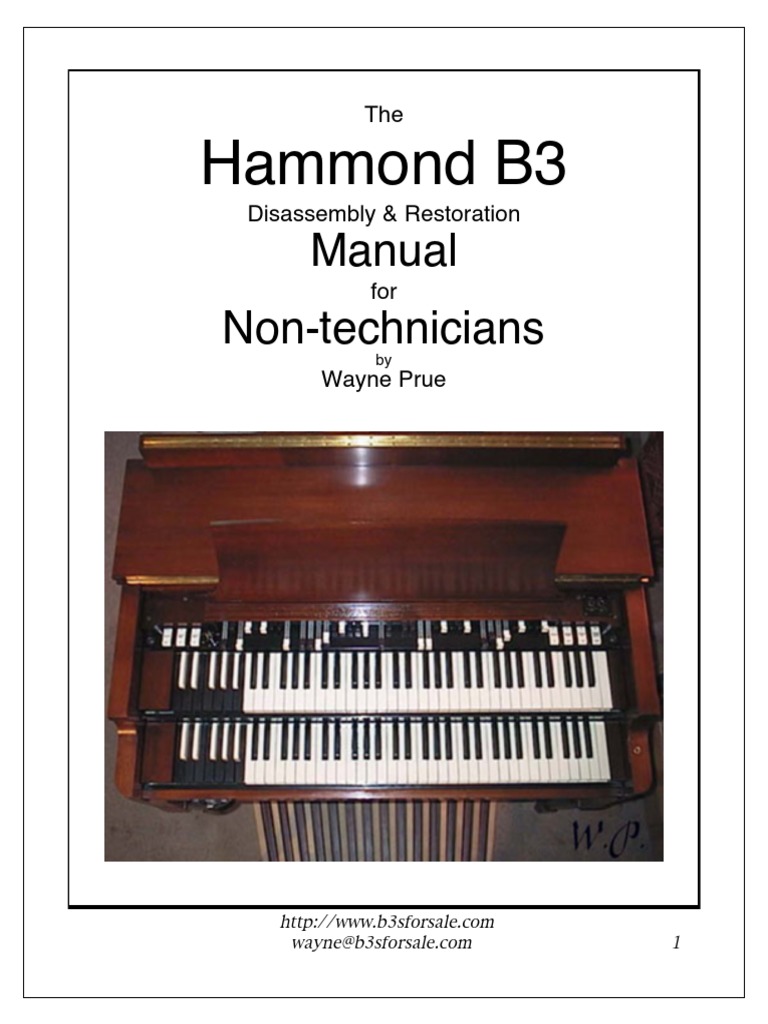 Hammond Organ Preset Labels