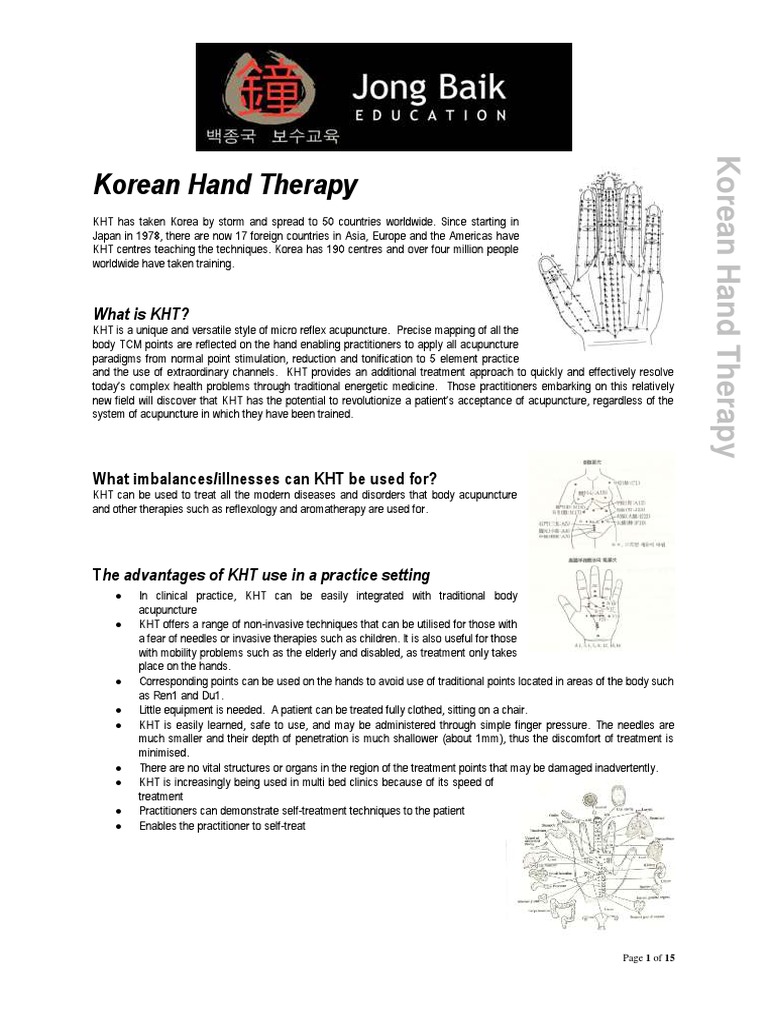 Korean Hand Therapy KHT Syllabus PDF | PDF | Acupuncture | Pulse