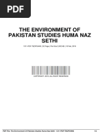 THE Environment of Pakistan Studies Huma Naz Sethi | PDF