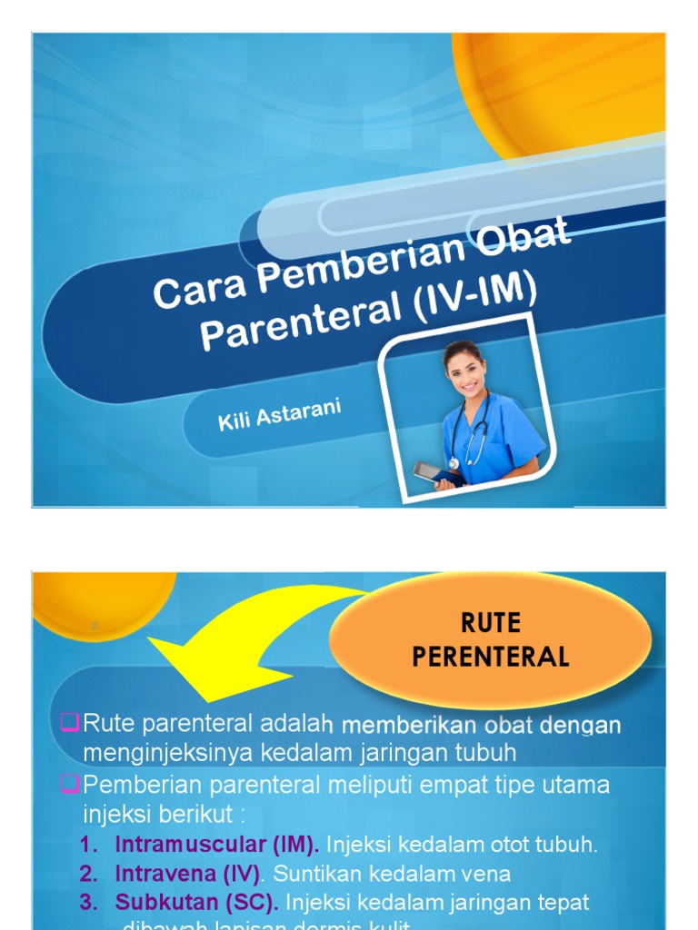 Perbedaan Pemberian Obat IM dan IV | PDF