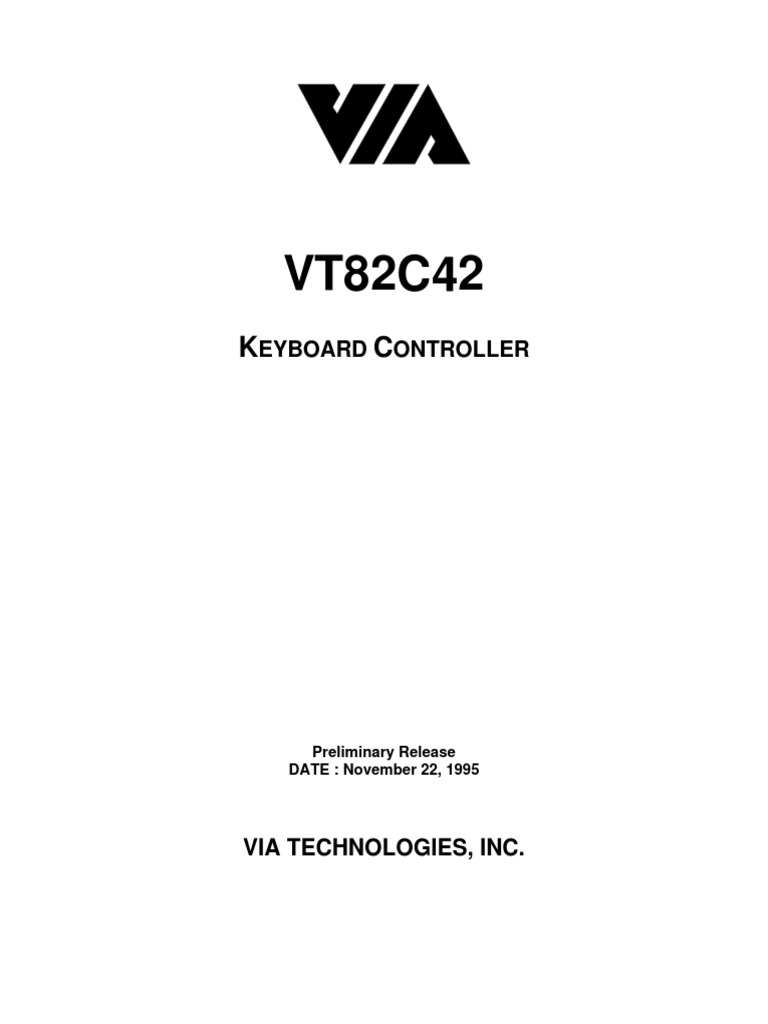 VT82C42 Keyboard Controller For PC Board | Download Free PDF | Input ...
