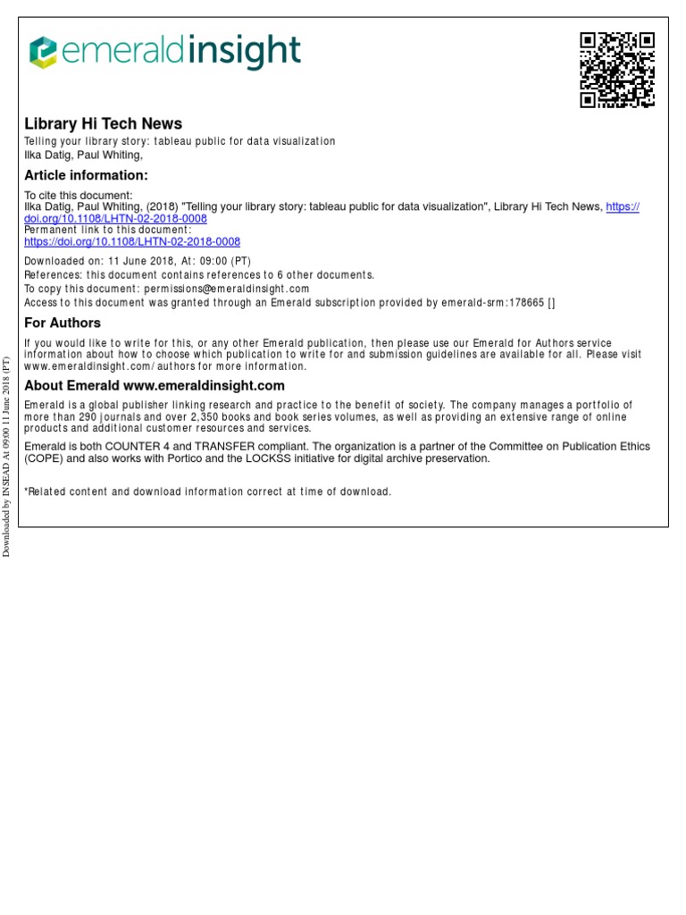 Library Story: Tableau Public For Data Visualization | PDF ...