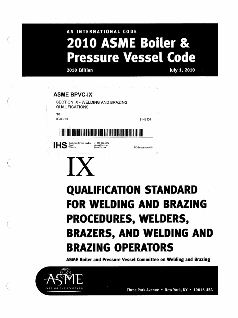 Asme BPVC Ix | PDF