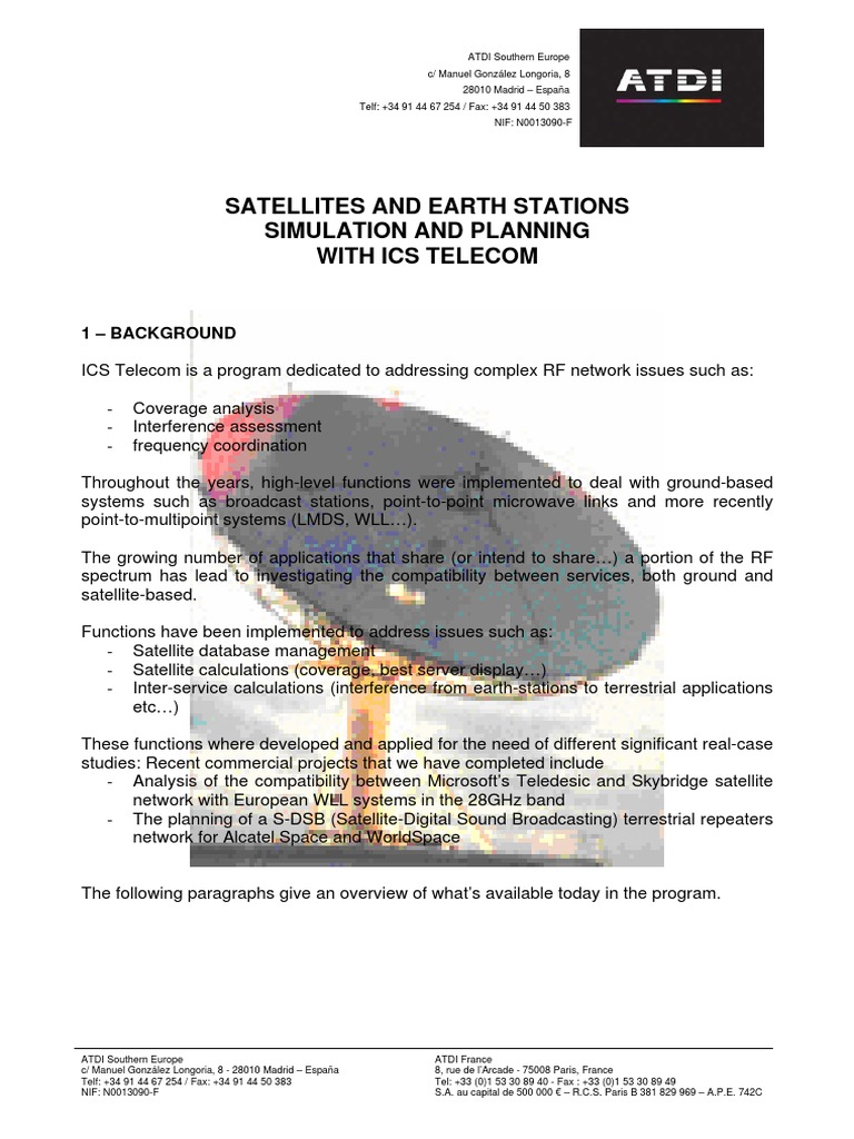 Satellite Functions | PDF | Latitude | Communications Satellite