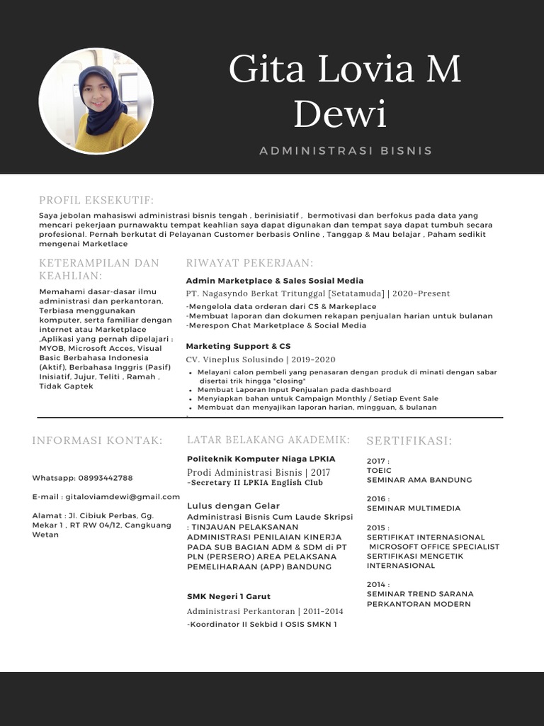 CV Made in Gita Haaaa So Amaze | PDF