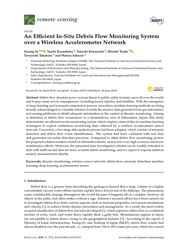 An Efficient In-Situ Debris Flow Monitoring System | PDF | Machine ...