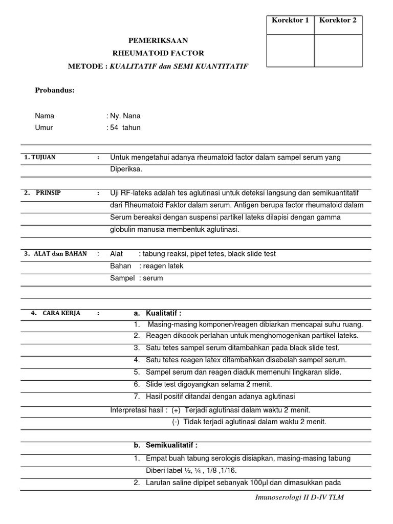 Evrita Teny A - Pemeriksaan RF | PDF