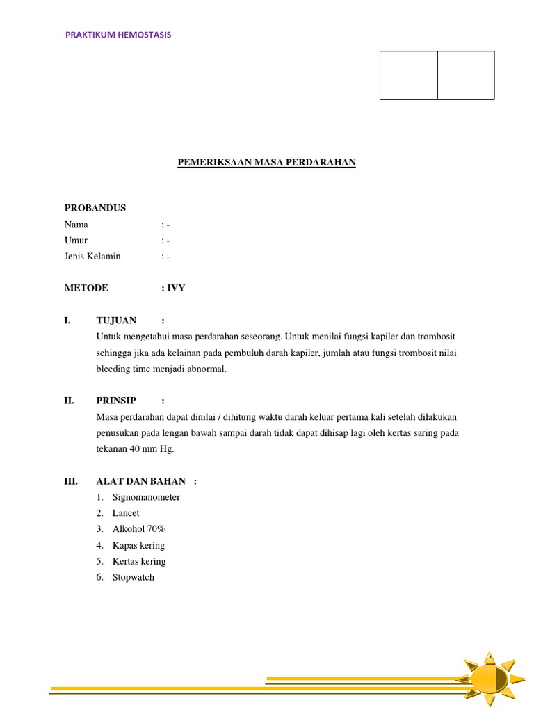 Evrita Teny A - Bleeding Time Metode Ivy | PDF