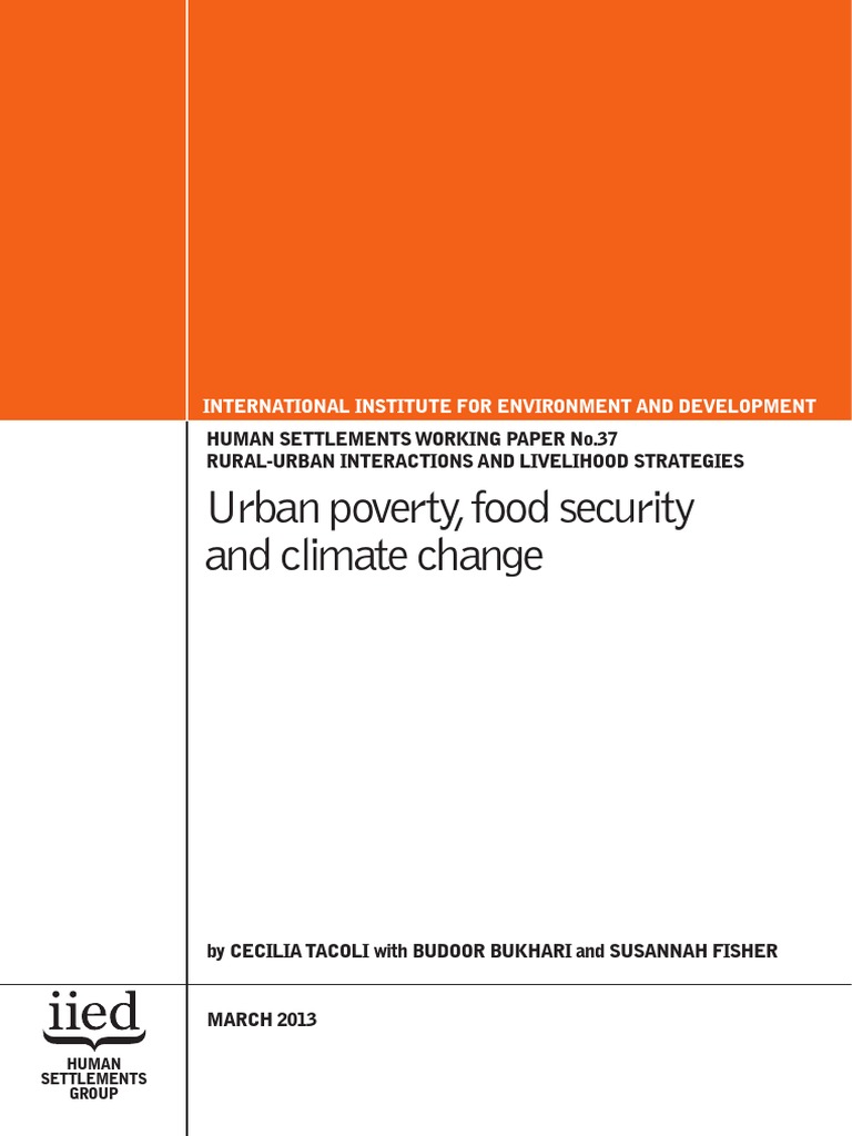 Urban Poverty, Food Security and Climate Change: International ...