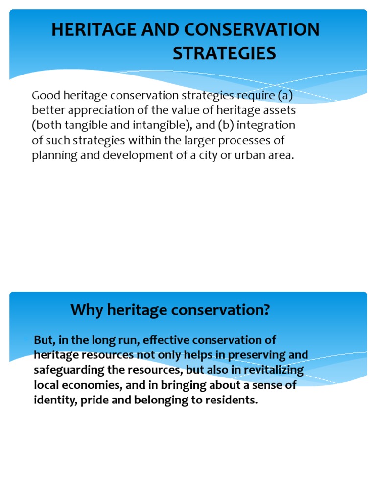 Heritage and Conservation Pp. | PDF | Historic Preservation ...