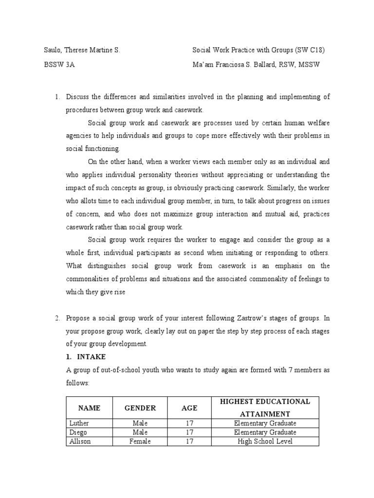 Stages of Group Development in Social Work | PDF | Social Group ...