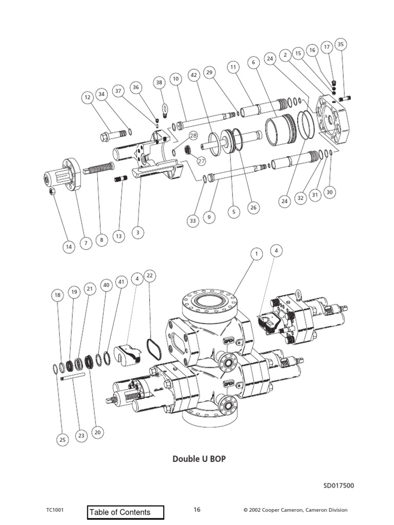 Double U BOP: TC1001 © 2002 Cooper Cameron, Cameron Division | PDF ...