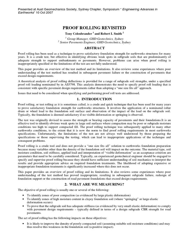 Understanding Proof Rolling in Construction | PDF | Geotechnical ...