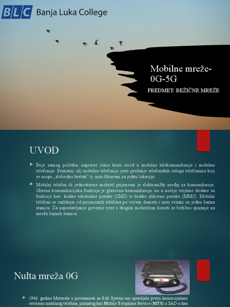 Mobilne Mreže - 0G-5G | PDF