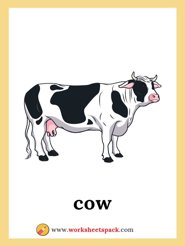 Farm Animals Flashcards for Kids | PDF