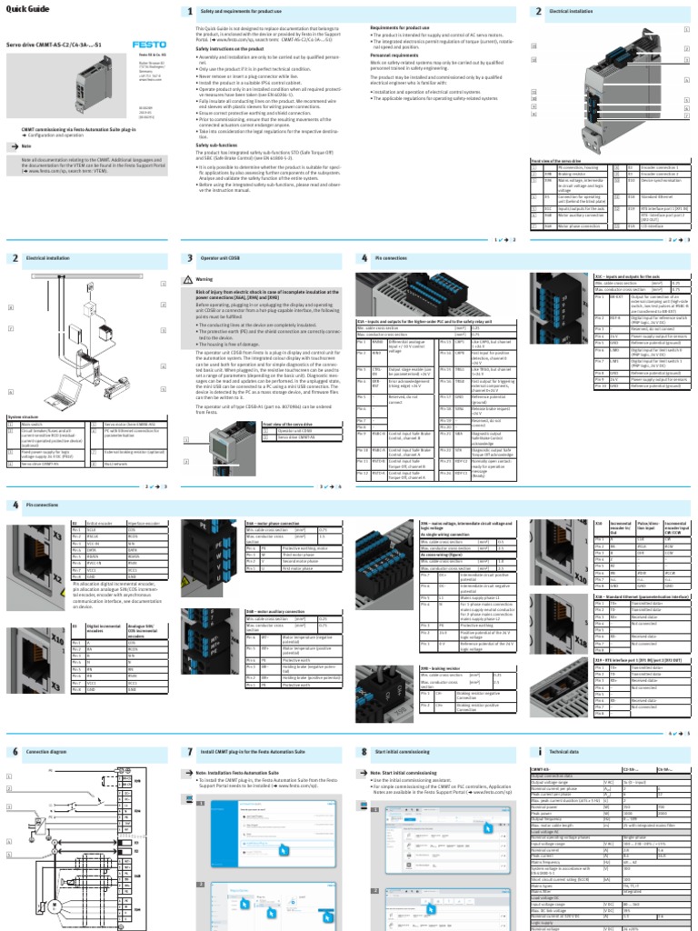 CMMT-AS-C2/S1 Servo Drive Guide | PDF | Mains Electricity | Power Supply