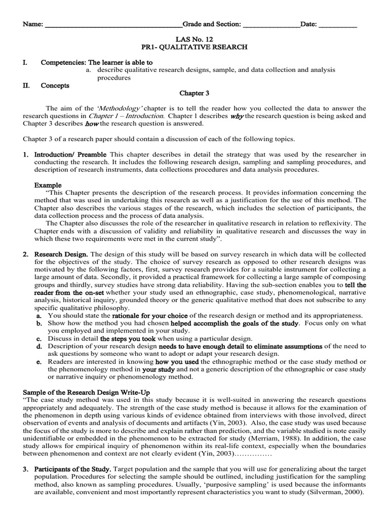 LAS Chapter 3 | PDF | Case Study | Qualitative Research