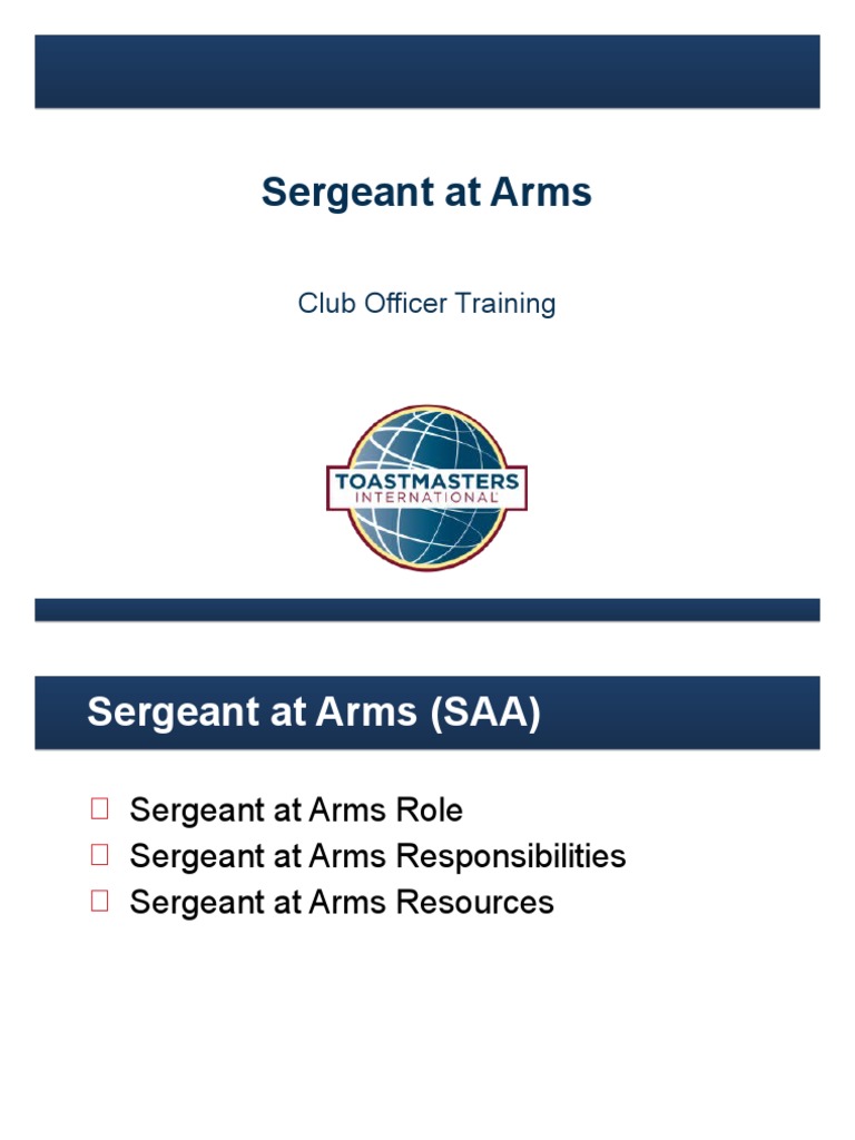 Sergeant at Arms Role and Responsibilities | PDF | Business