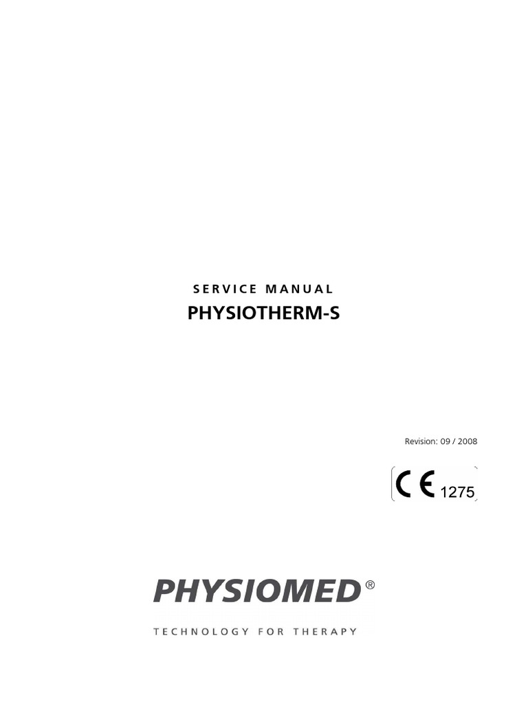 Physiomed Physiotherm-S - Service Manual | PDF | Power Supply | Amplifier