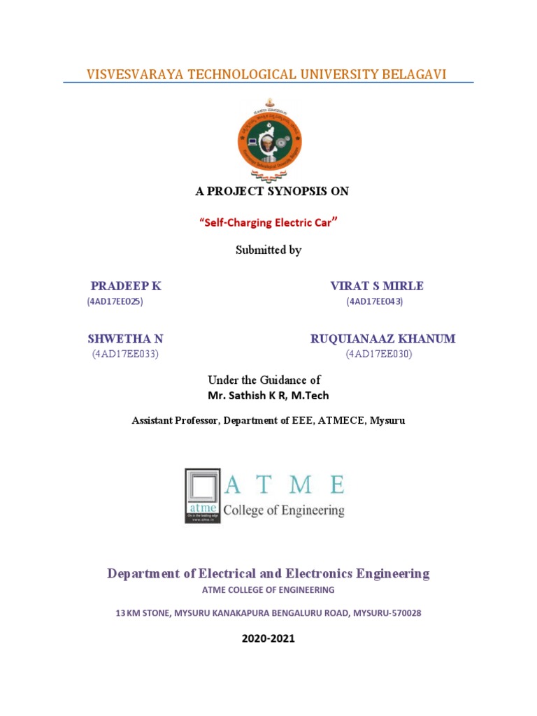 Visvesvaraya Technological University Belagavi: A Project Synopsis On ...